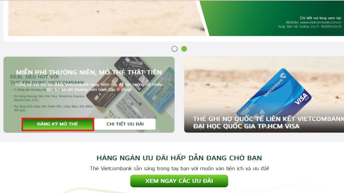 Hướng dẫn cách làm thẻ VISA Vietcombank đơn giản